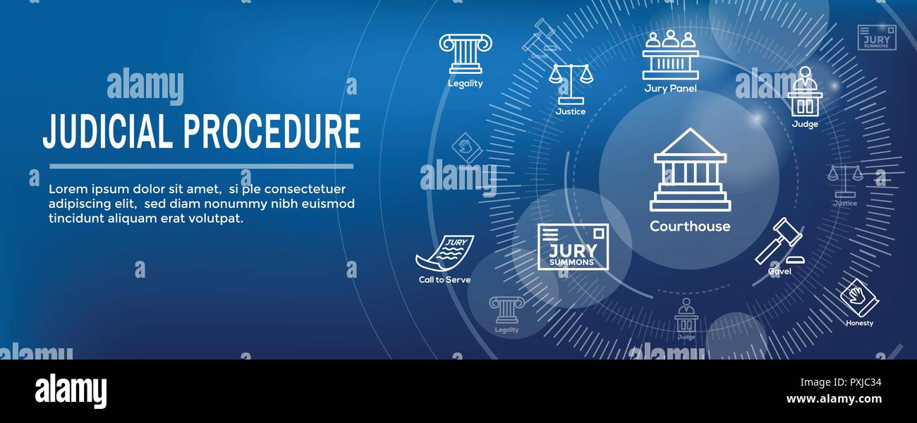 Law and Legal Icon Set - Judge, Jury, and Judicial icons Stock Vector ...