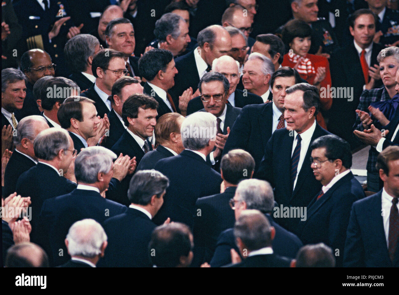 Washington, DC,1989/02/09 President H.W. Bush delivers State of Union ...