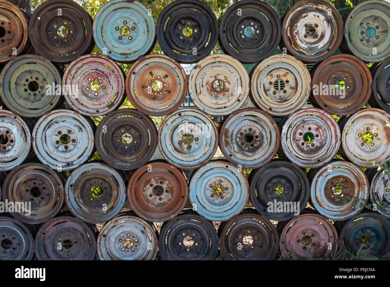 Rusted wheel rims hi-res stock photography and images - Alamy