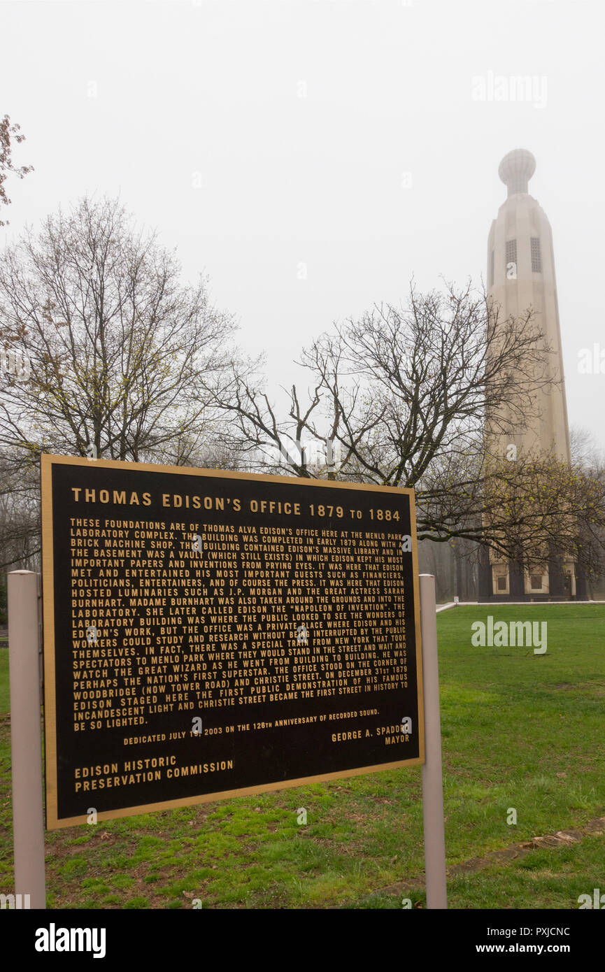 Edison menlo park new jersey hi-res stock photography and images - Alamy