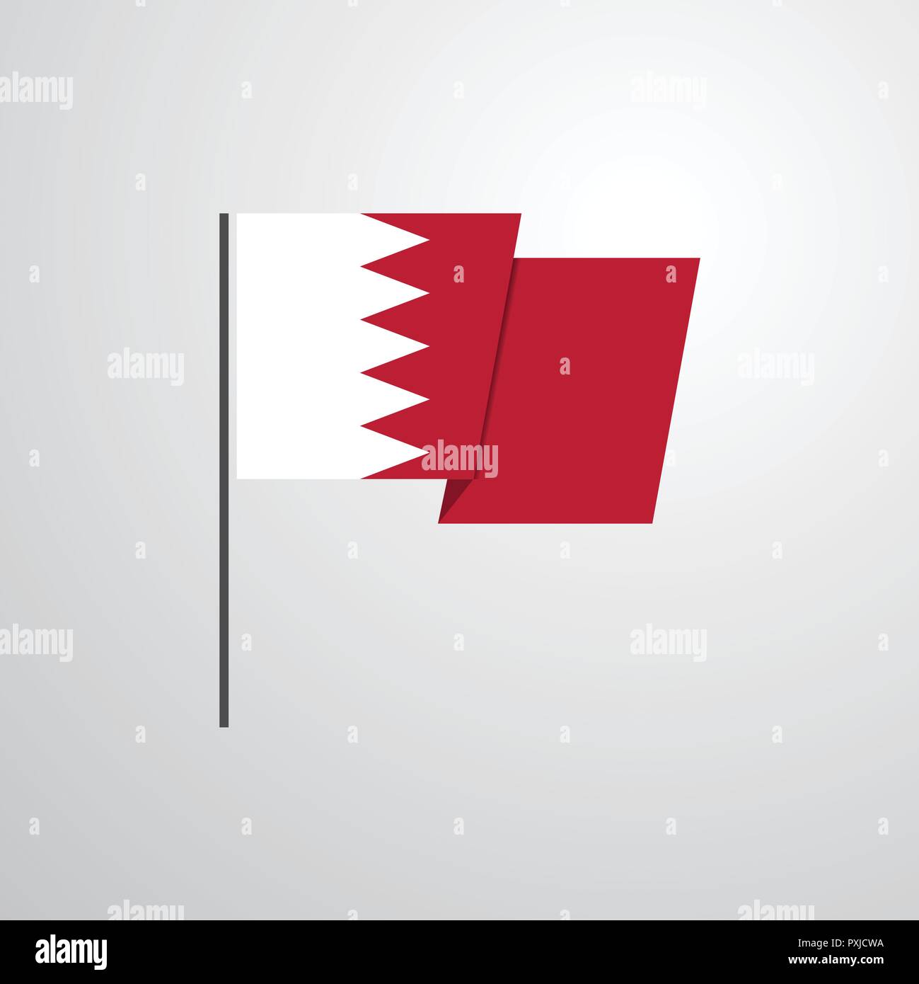 Bahrain waving Flag design vector Stock Vector Image & Art - Alamy