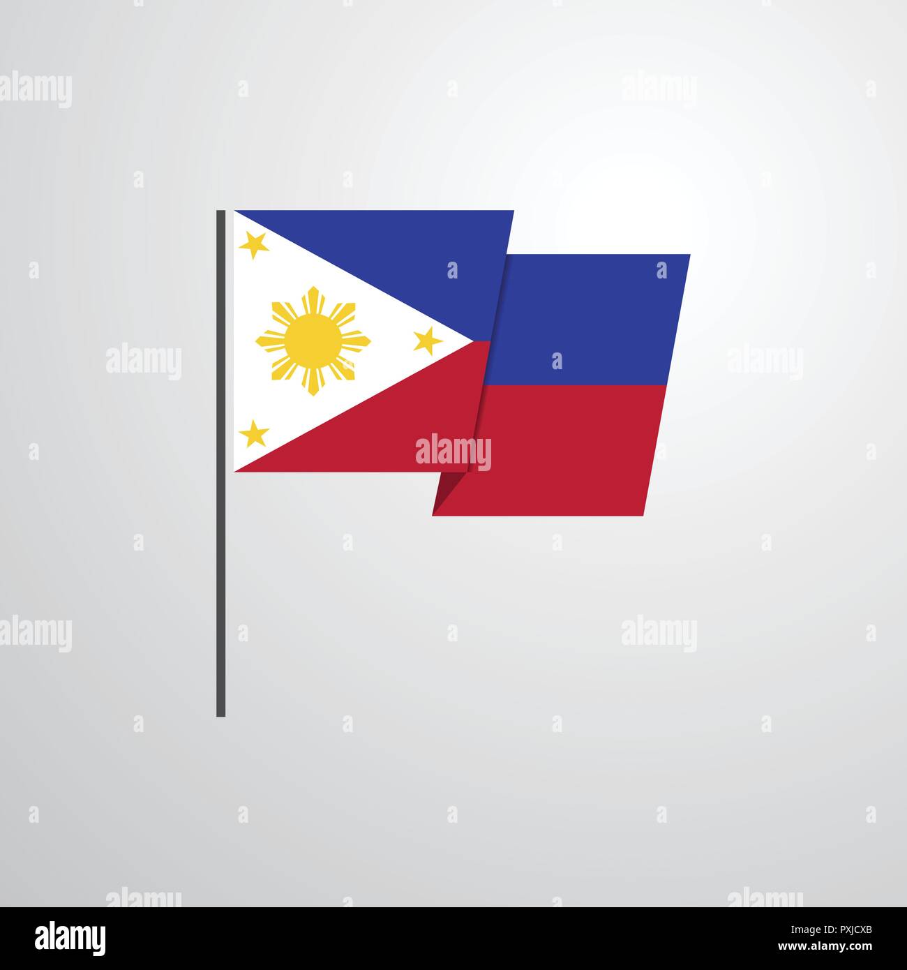 Phillipines waving Flag design vector Stock Vector Image & Art - Alamy