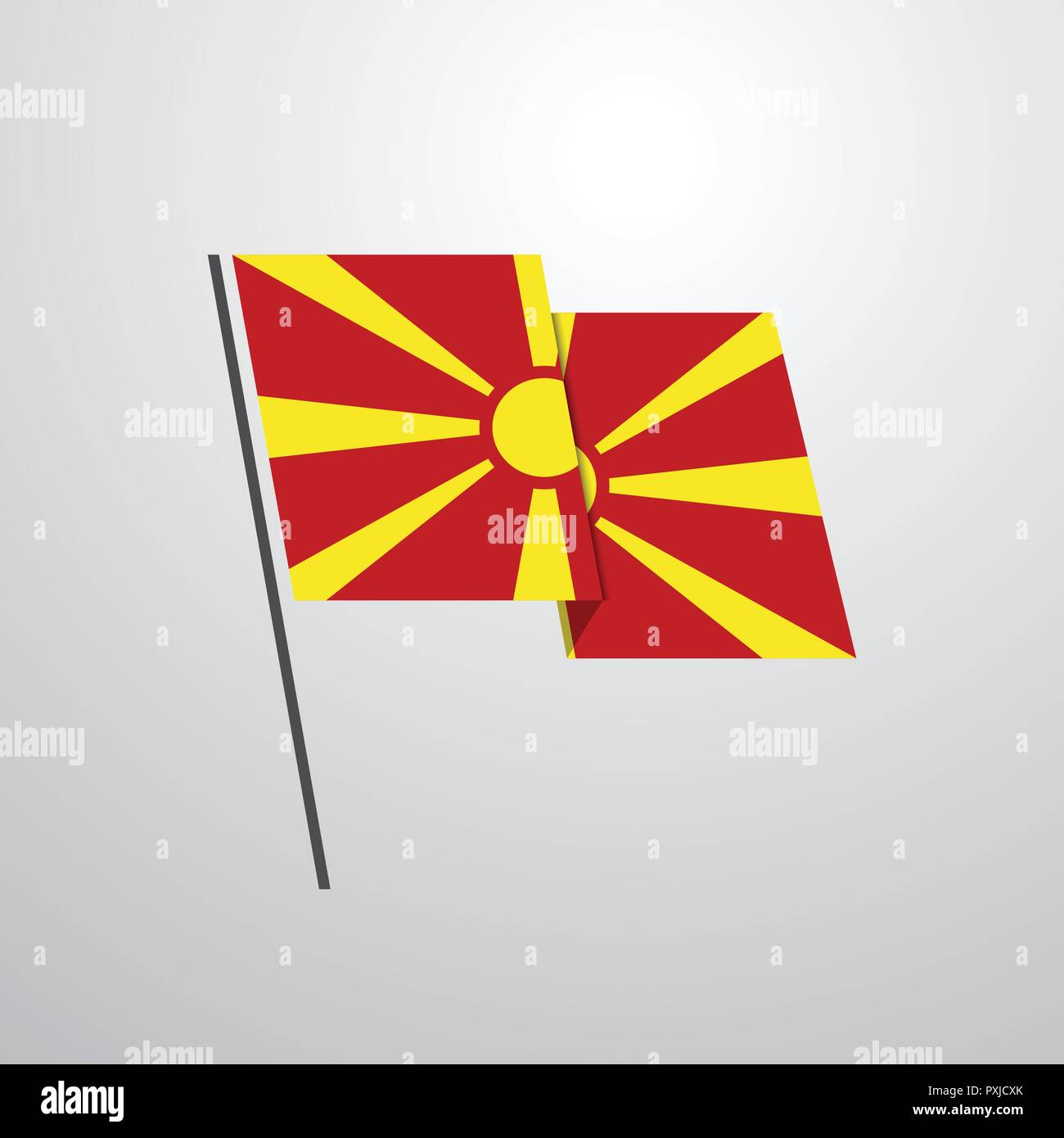 Wavy macedonian flag hi-res stock photography and images - Alamy