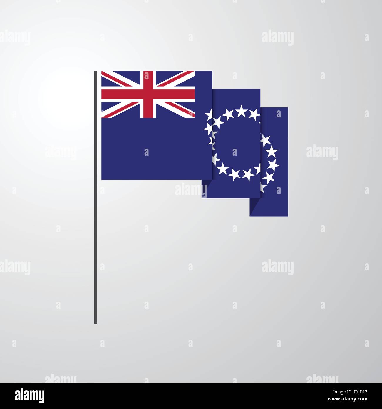 Rarotonga flag hi-res stock photography and images - Alamy