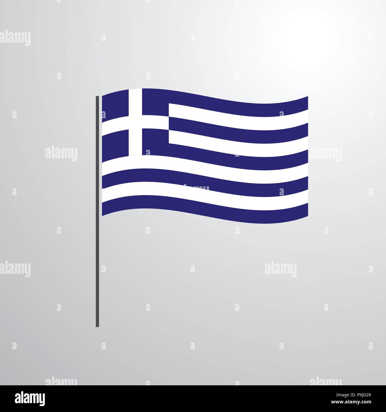 Wavy greek flag Stock Vector Images - Alamy