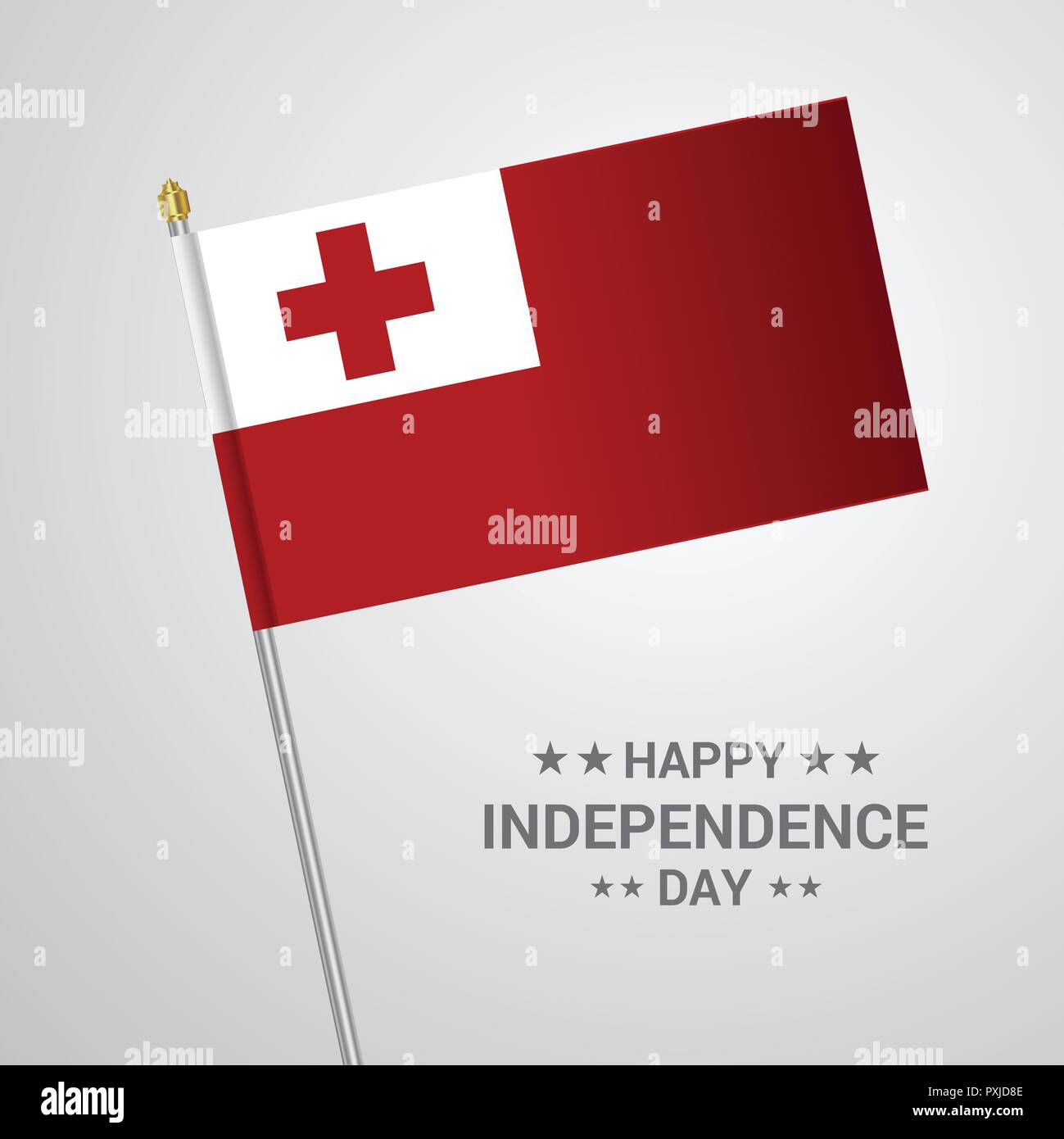 Tonga Independence day typographic design with flag vector Stock Vector ...