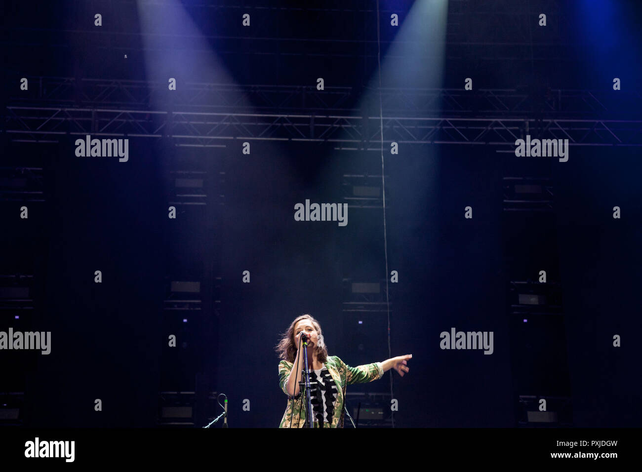 NOVI SAD, SERBIA - JULY 15, 2018: Alice Merton, a German Canadian English singer and songwriter ...