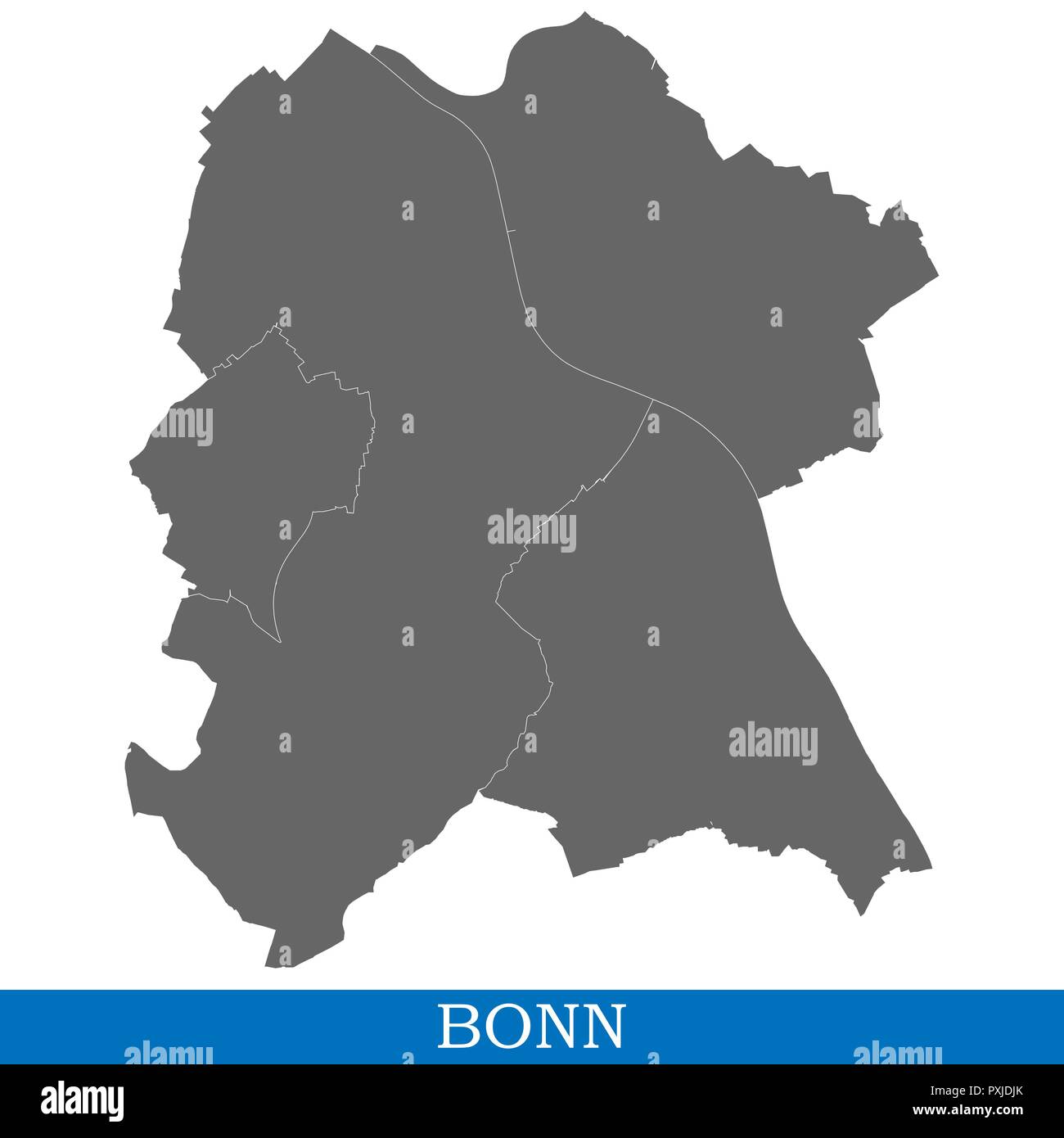 Bonn map Stock Vector Images - Alamy