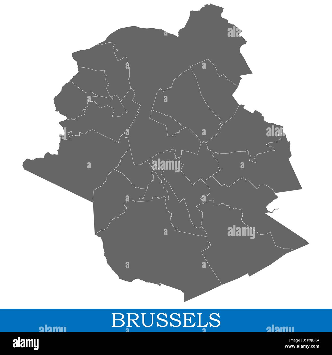 Map of brussels hi-res stock photography and images - Alamy