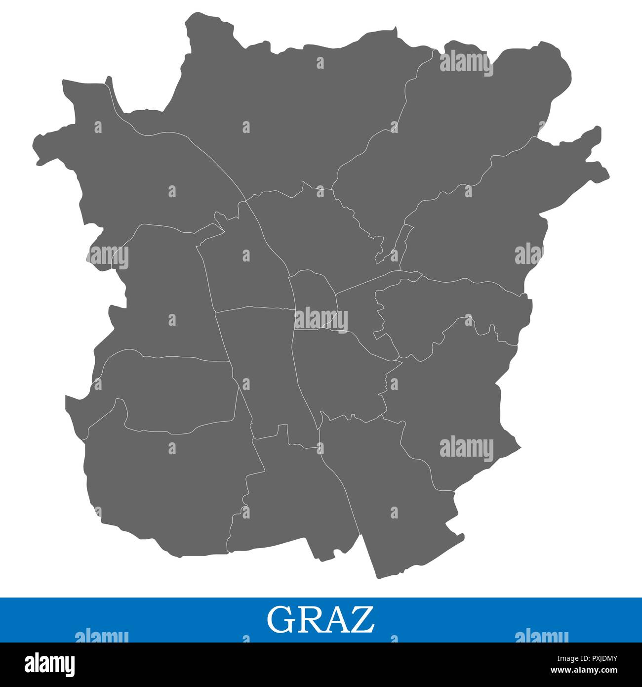 Graz area map Stock Vector Images - Alamy