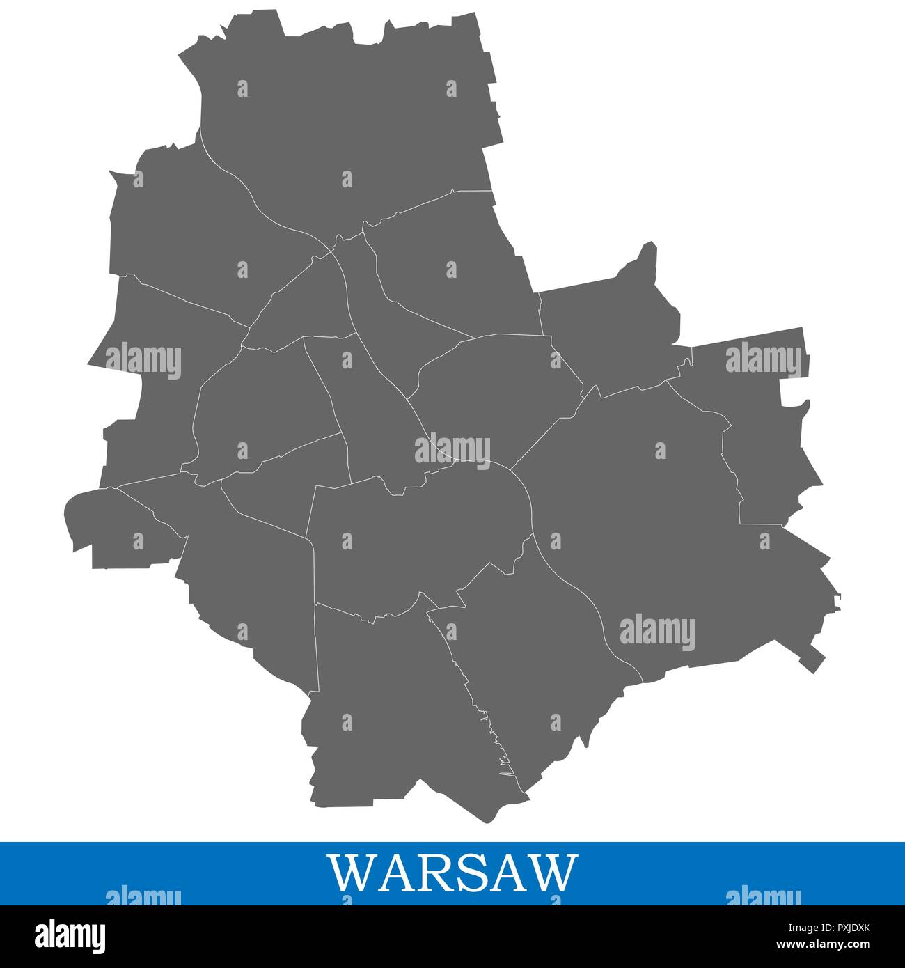 Warsaw Poland City Map Road And Tourist Map Of Warsaw City Center