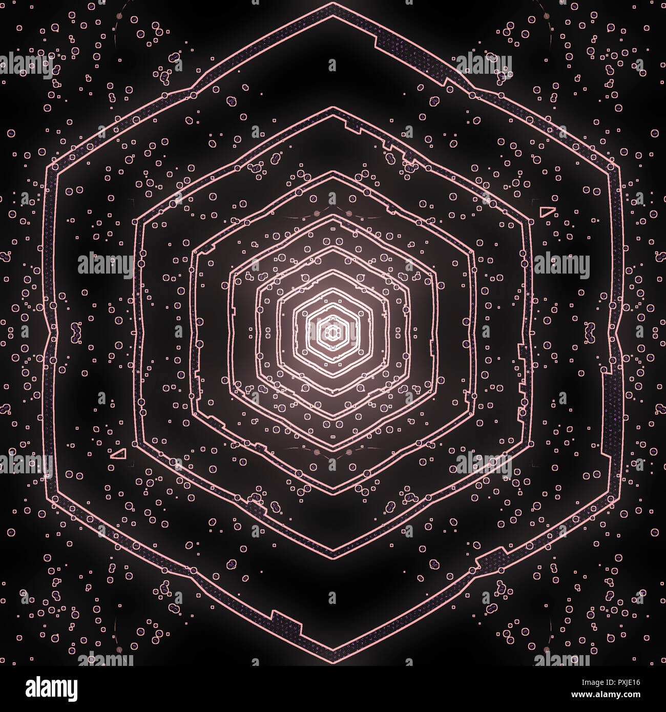 A colorful and vivid image with abstract Sacred Geometry. A psychedelic ...