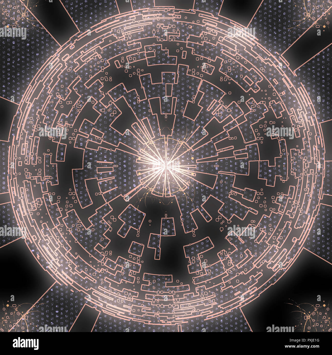 A colorful and vivid image with abstract Sacred Geometry. A psychedelic ...