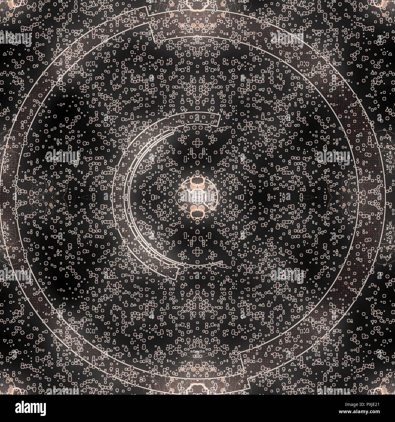 A colorful and vivid image with abstract Sacred Geometry. A psychedelic ...