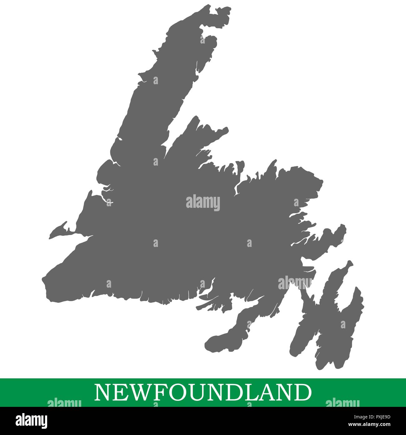 Map of newfoundland hi-res stock photography and images - Alamy