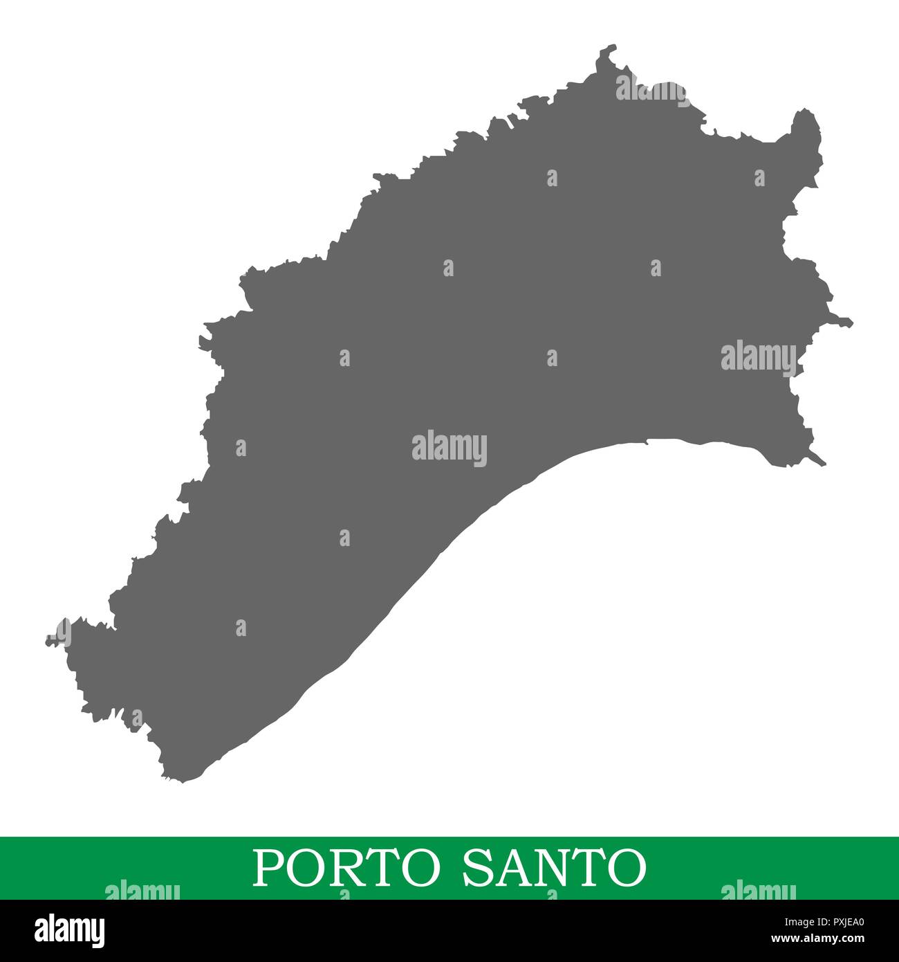 High quality map of Porto Santo is a island in Portugal Stock Vector ...