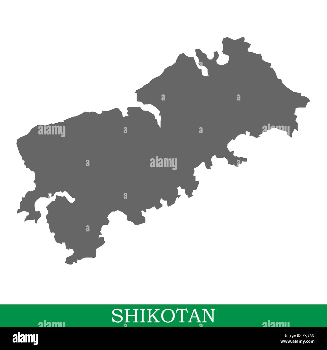 High quality map of Shikotan is the island Stock Vector Image & Art - Alamy