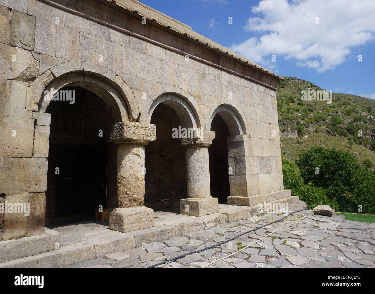 Zeda Vardzia Nuns Monastery View of Arched Bows with Columns Stock ...