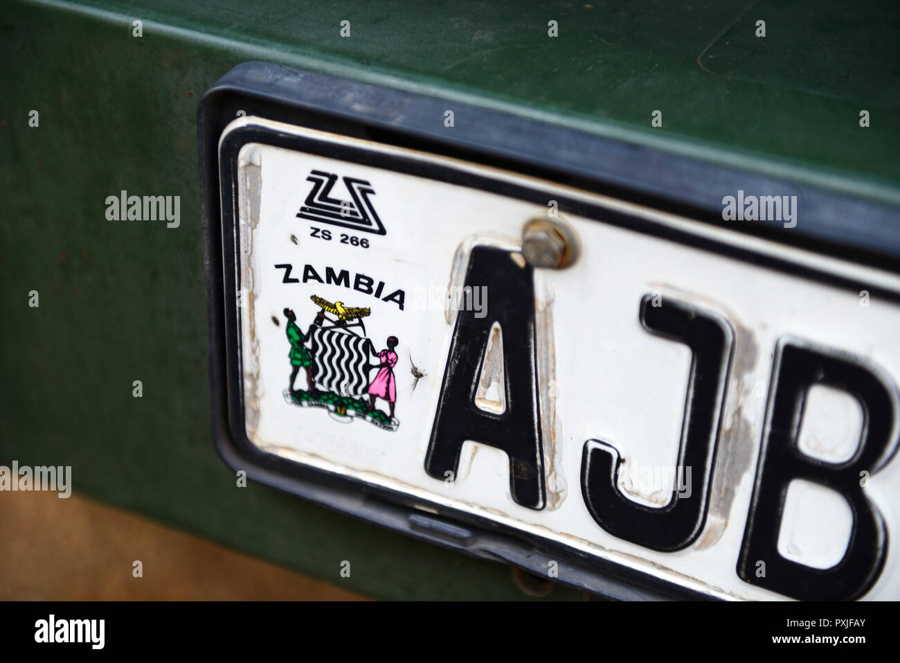 License plate of Zambia Stock Photo - Alamy