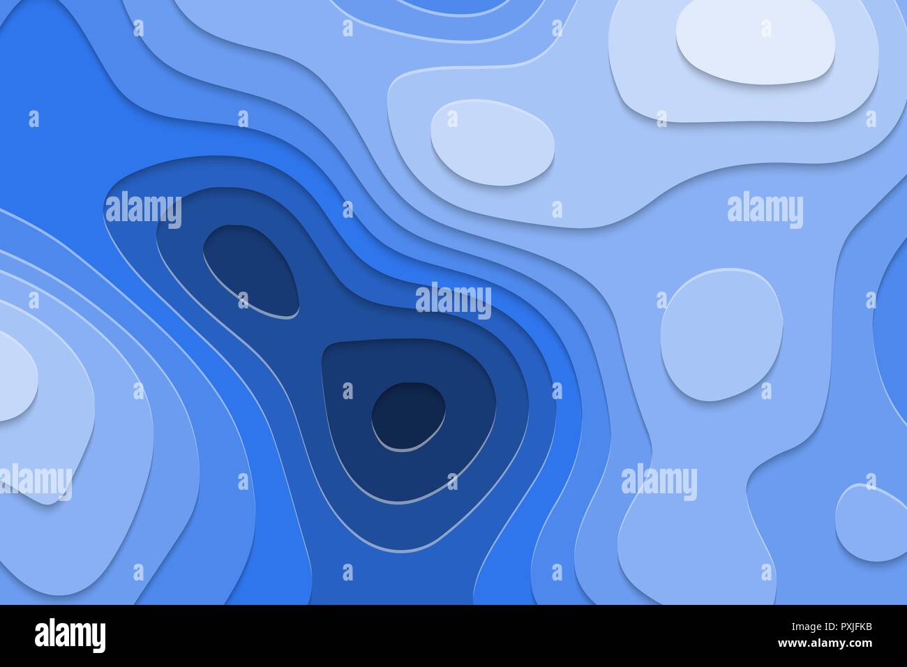 Geometric paper cut background, topography map cpncept. Vector ...