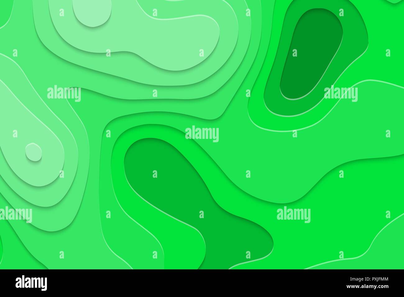 Geometric paper cut background, topography map cpncept. Vector ...