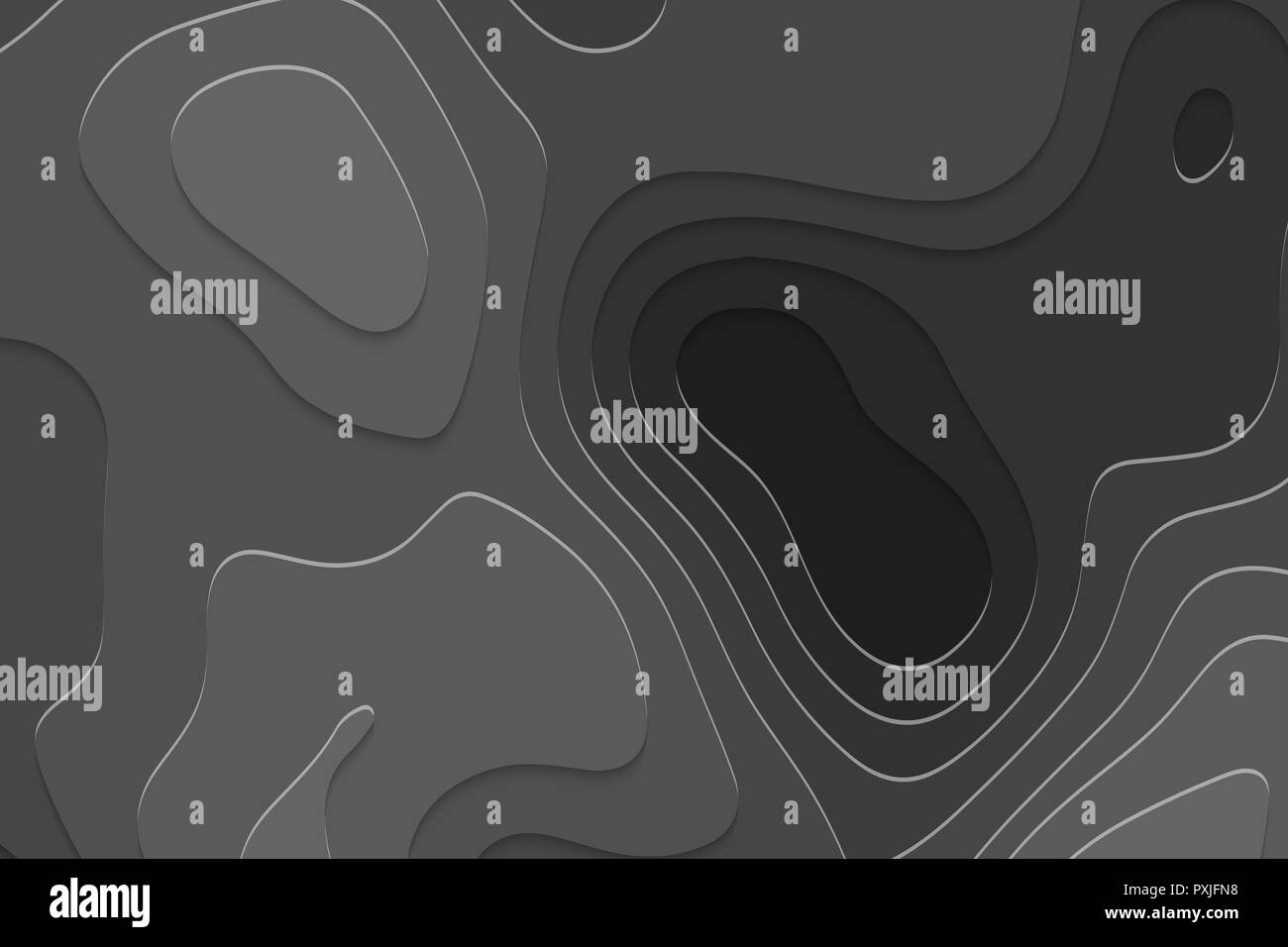 Geometric paper cut background, topography map cpncept. Vector ...