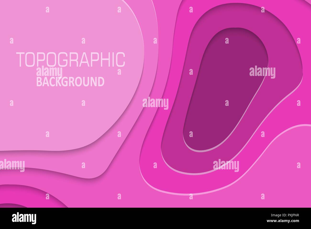 Geometric paper cut background, topography map cpncept. Vector ...