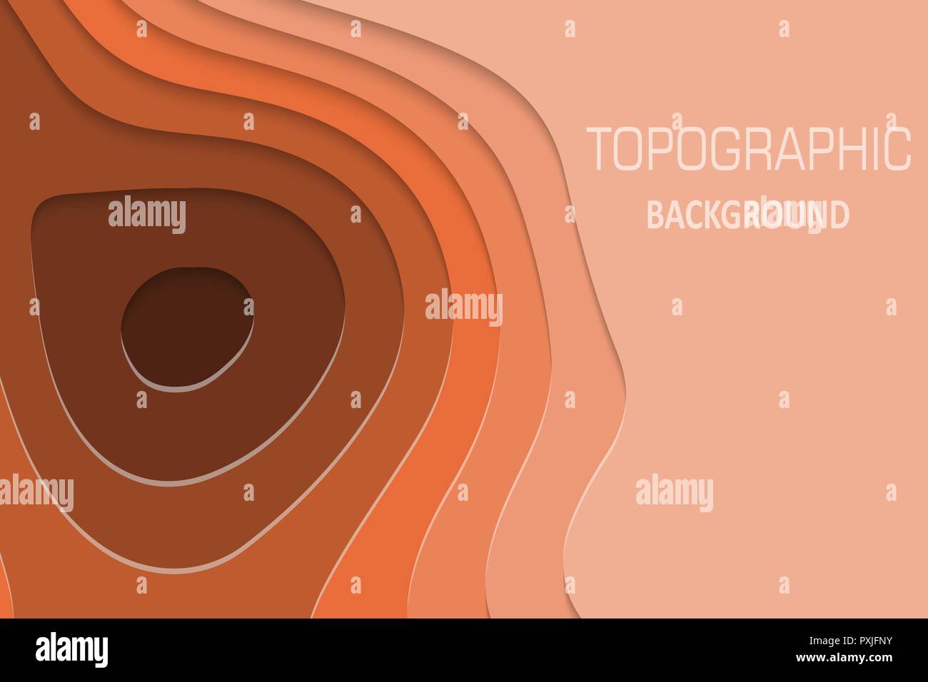 Geometric paper cut background, topography map cpncept. Vector ...