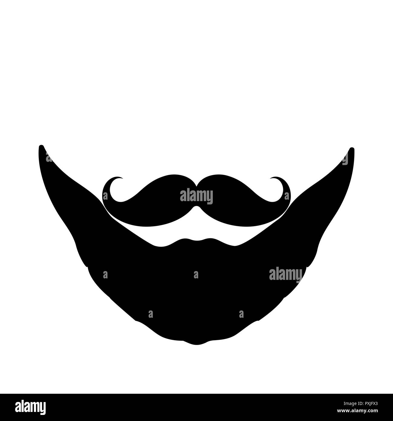 Beard icon vector isolated on white background Stock Vector Image & Art ...
