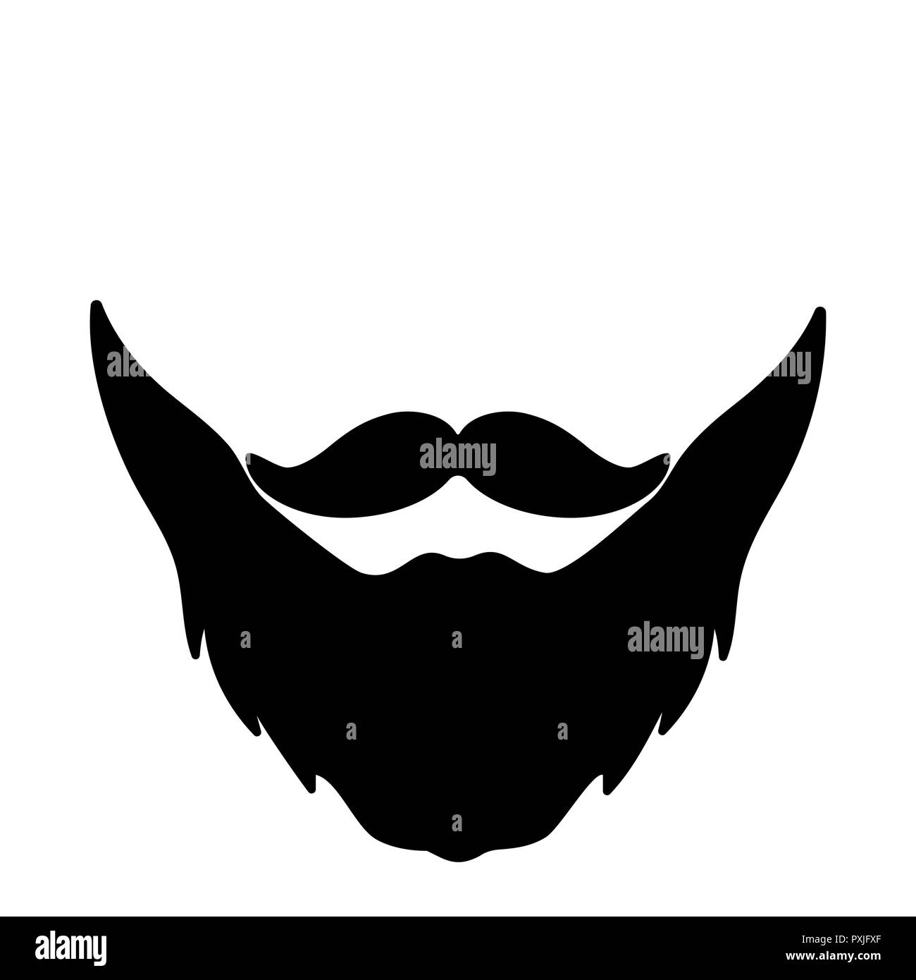 Beard icon vector isolated on white background Stock Vector Image & Art ...