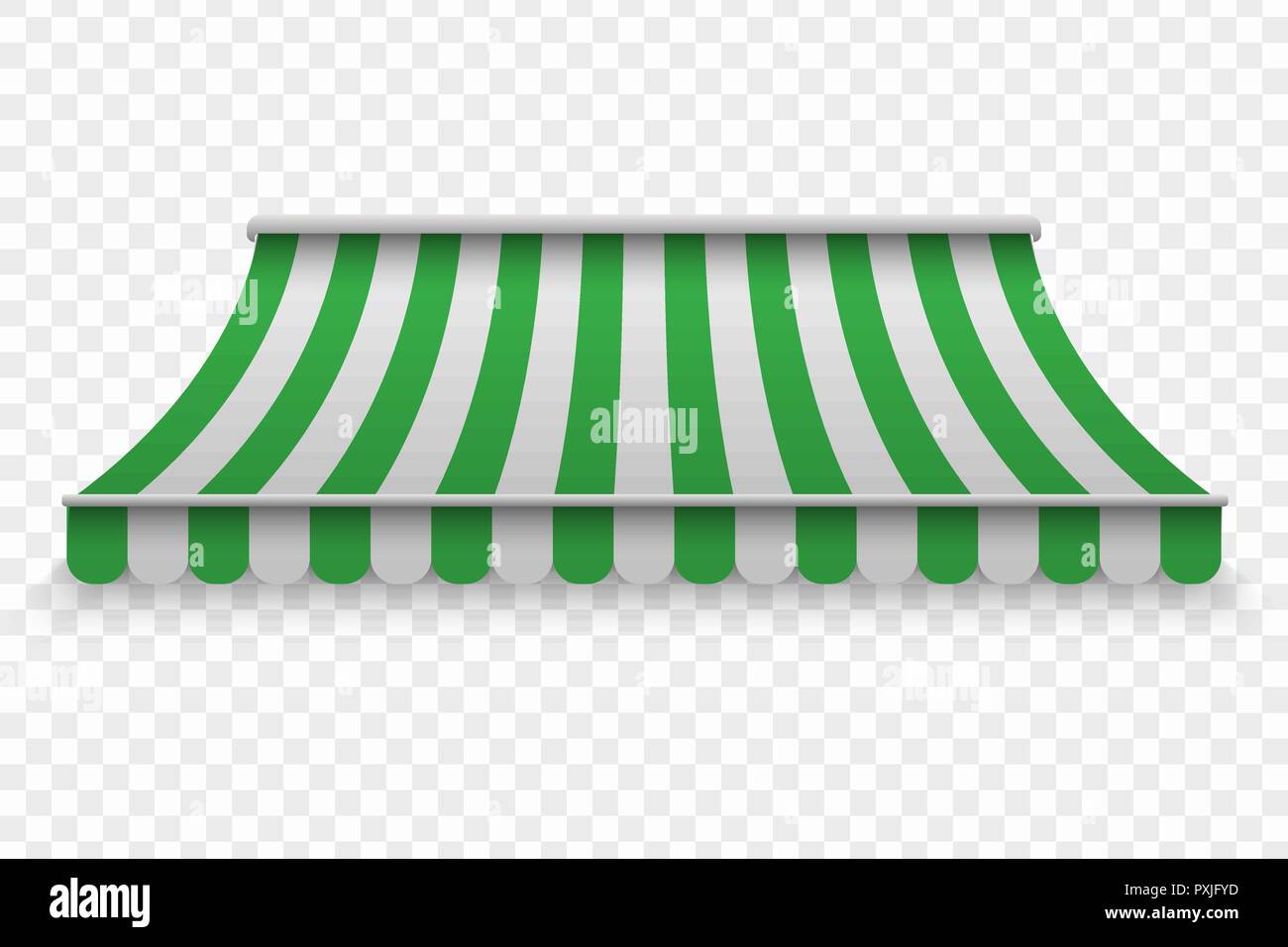 Realistic outdoor awning for cafe and shop vector mockup Stock Vector ...
