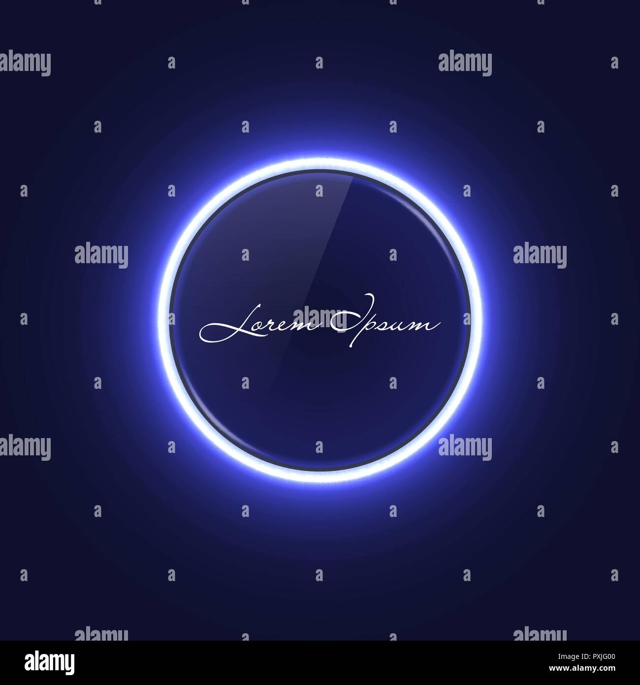 neeon circle banner with glow light effect Stock Vector Image & Art - Alamy
