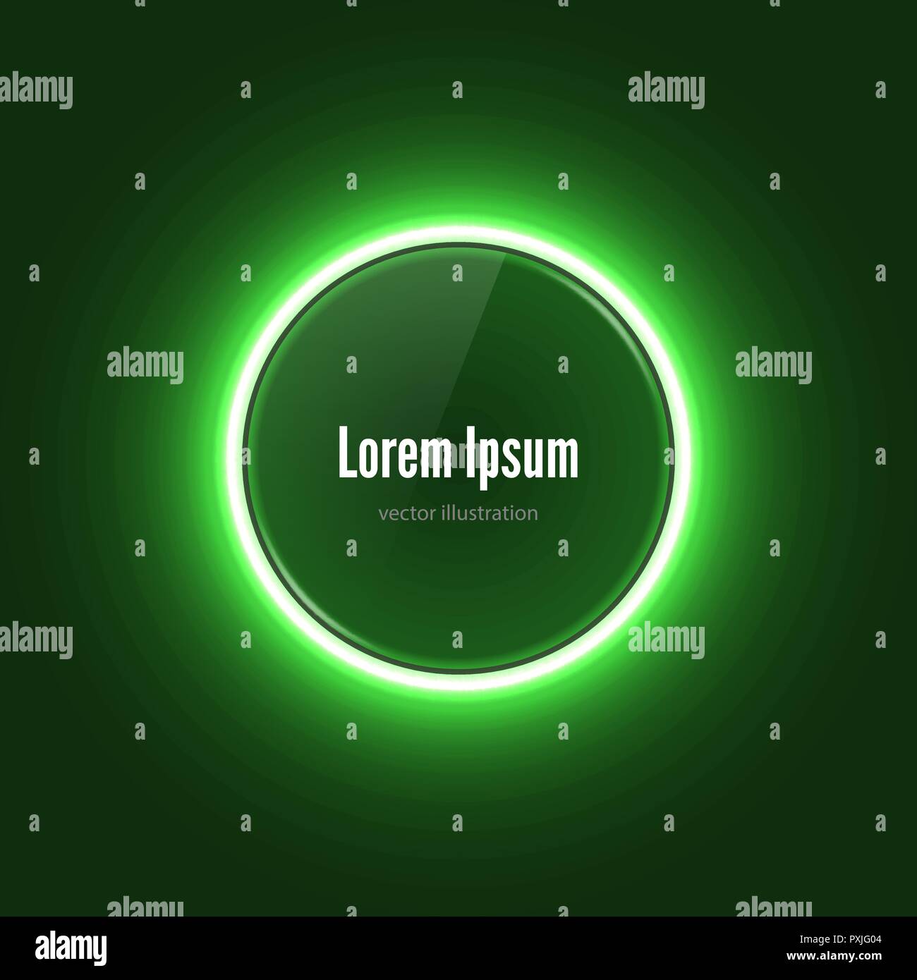 neeon circle banner with glow light effect Stock Vector Image & Art - Alamy