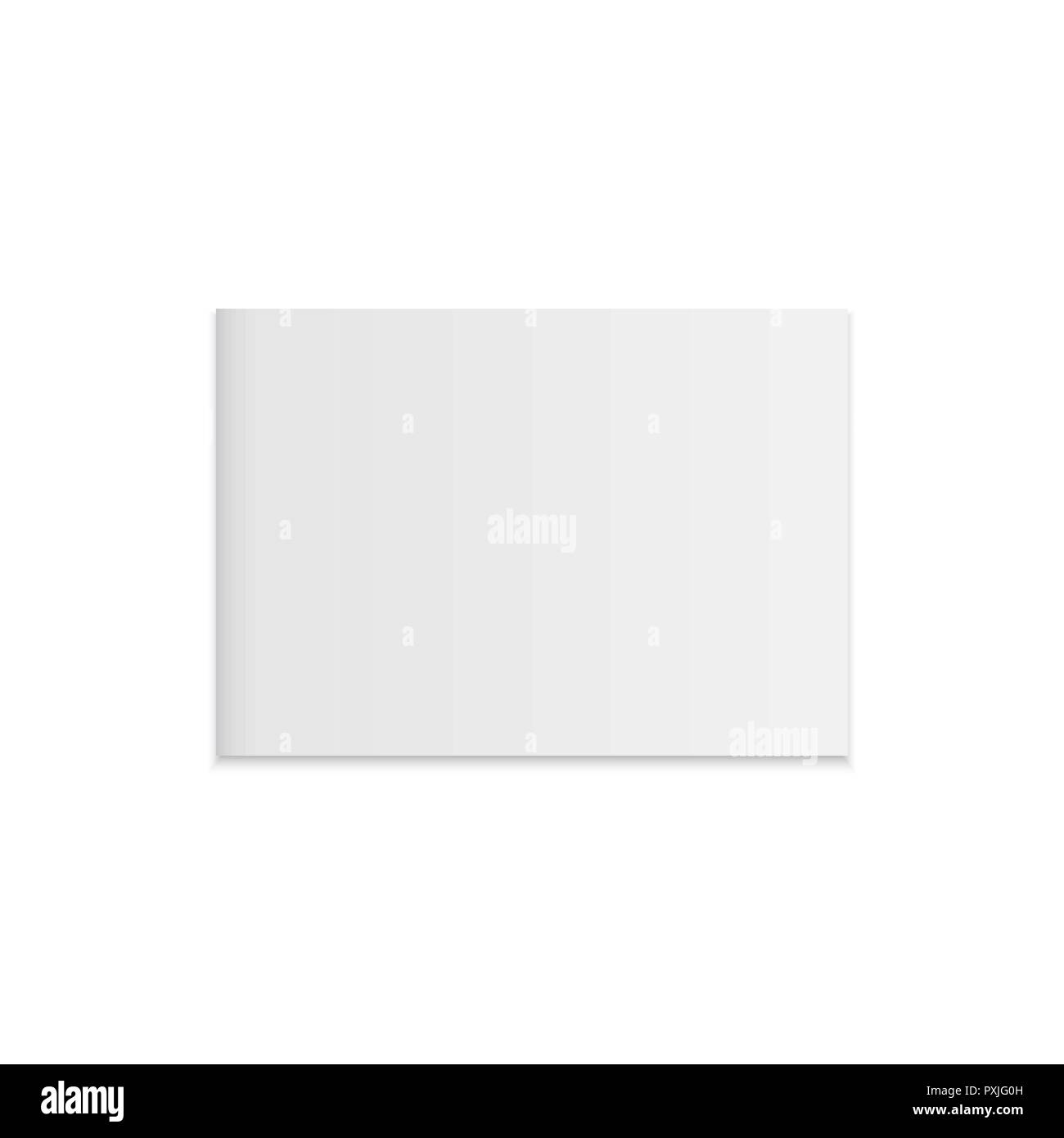 journal or magazine mockup with sheet of A4. Blank front template for ...