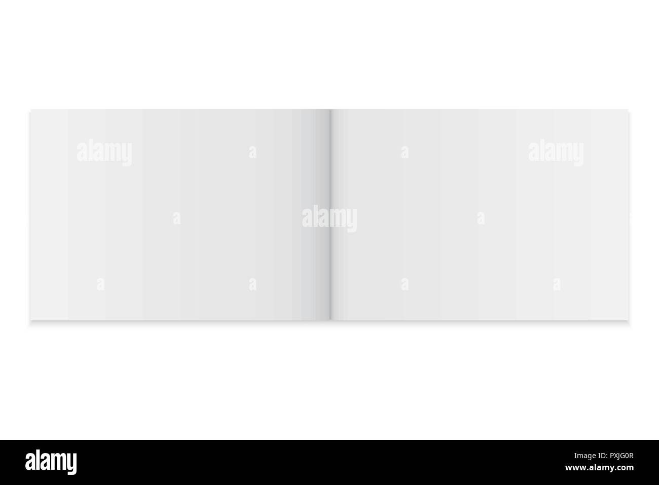 Blank open magazine template. brochure mockup cover Stock Vector Image ...