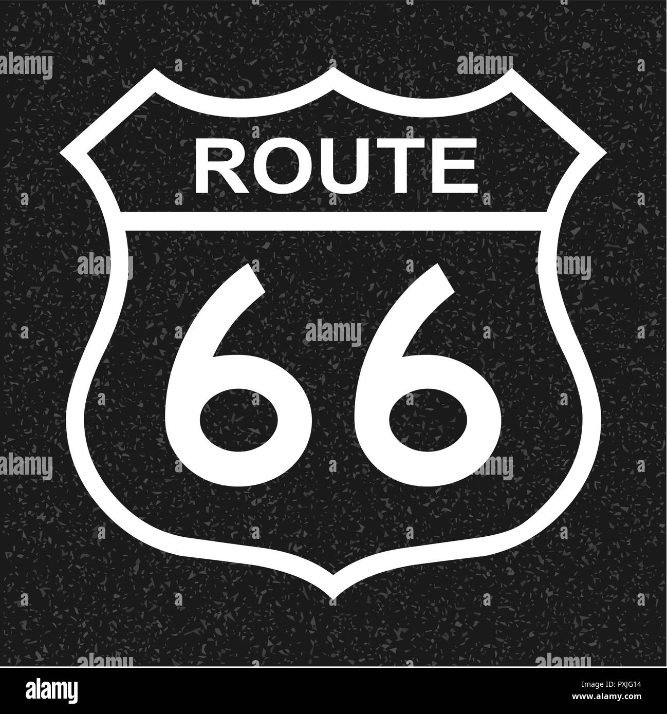 US route 66 sign, shield sign with route number Stock Vector Image ...