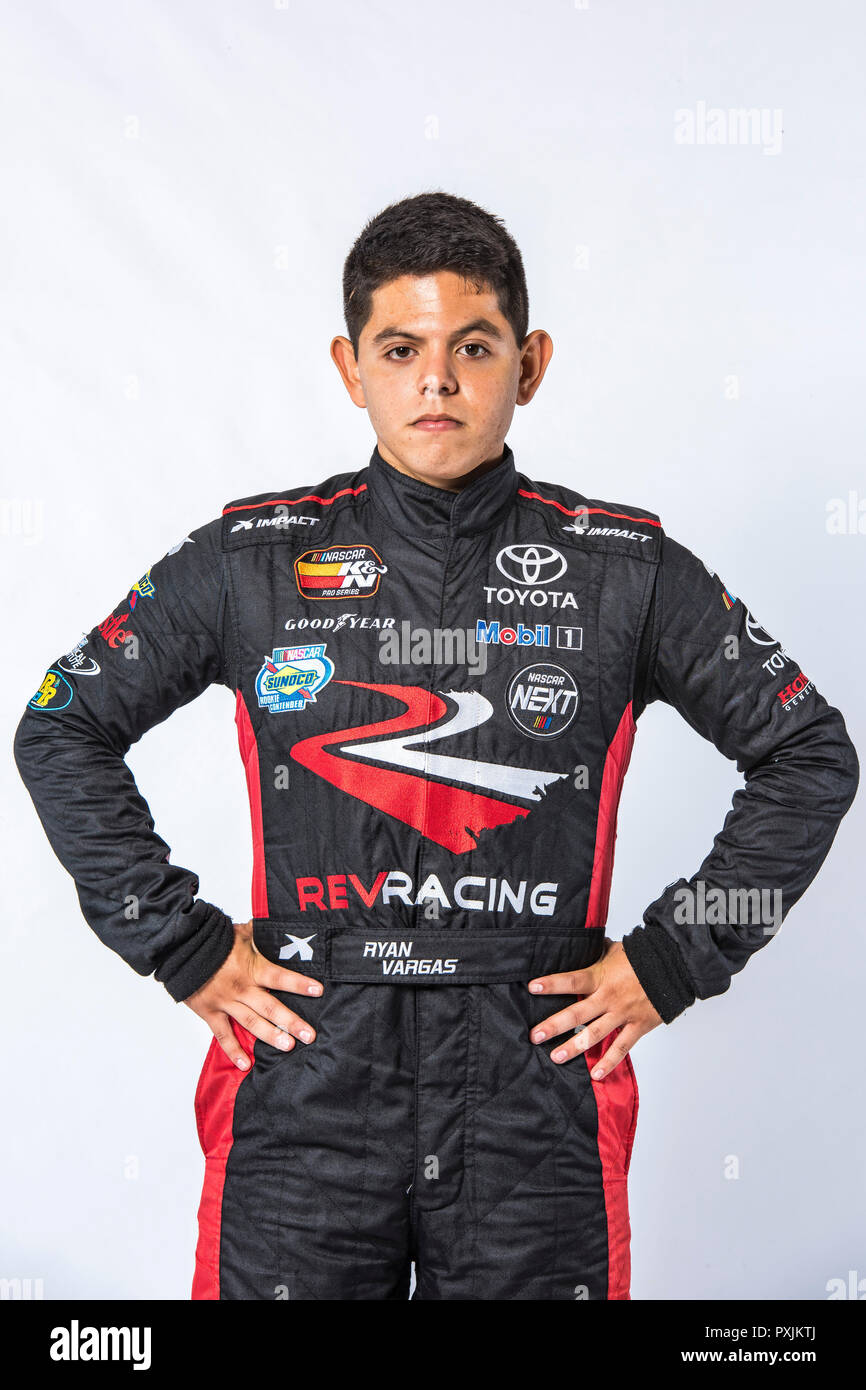 Daytona Beach, FL, USA. 22nd Oct, 2018. Ryan Vargas poses for photos ...