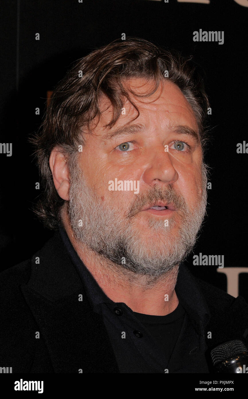 New York, USA. 22nd October, 2018. Actor Russell Crowe attends the New ...
