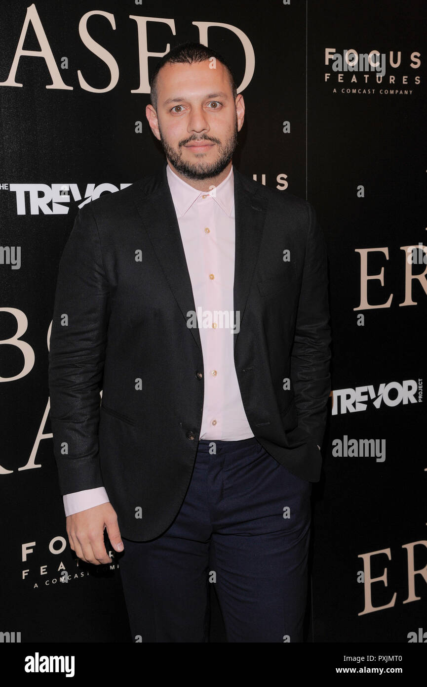 New York, USA. 22nd October, 2018. Mathew Shurka attends the New York ...