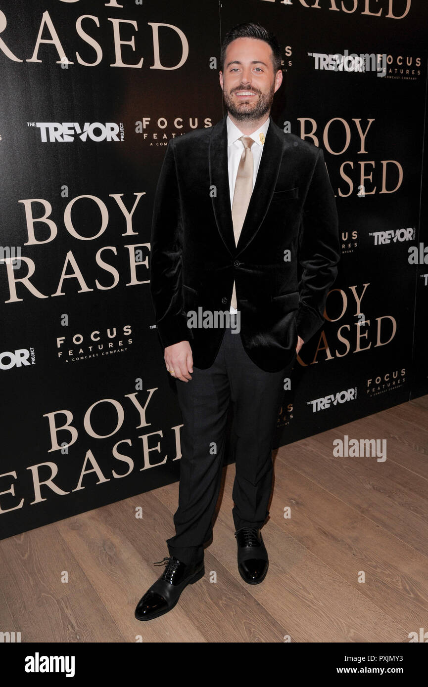 New York, USA. 22nd October, 2018. Author Garrard Conley attends the ...