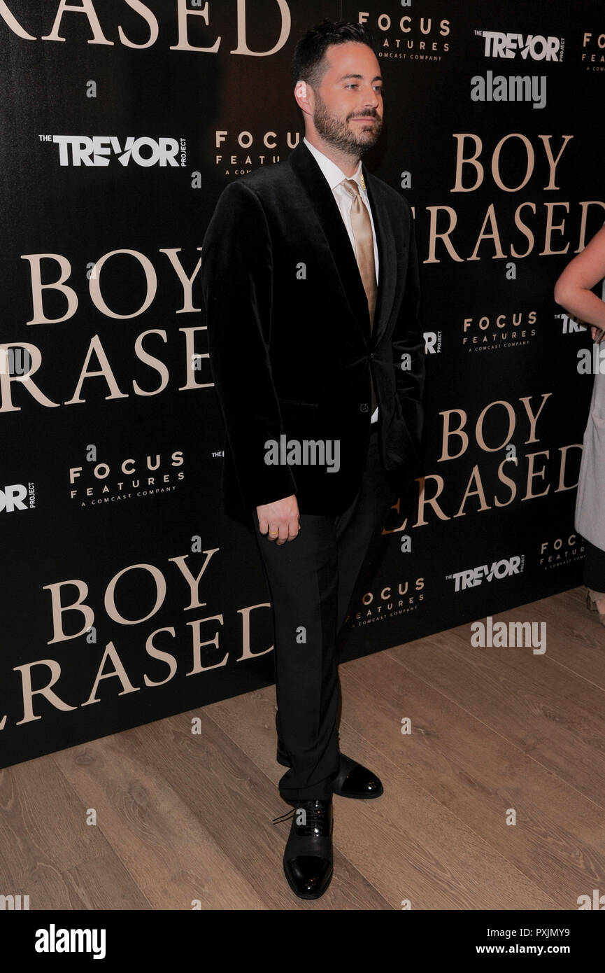 New York, USA. 22nd October, 2018. Author Garrard Conley attends the ...