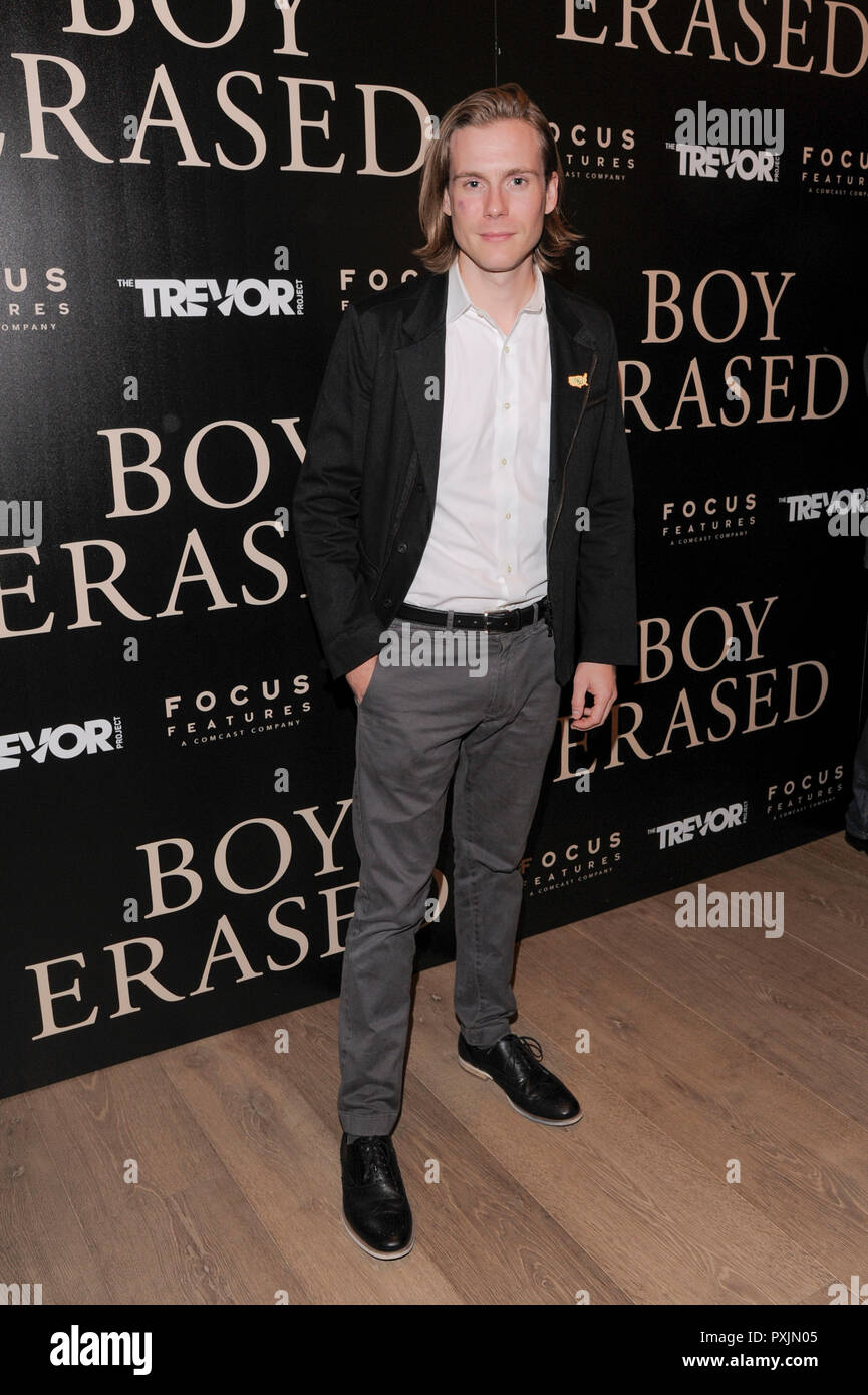 New York, USA. 22nd October, 2018. Actor Zach Booth attends the New ...