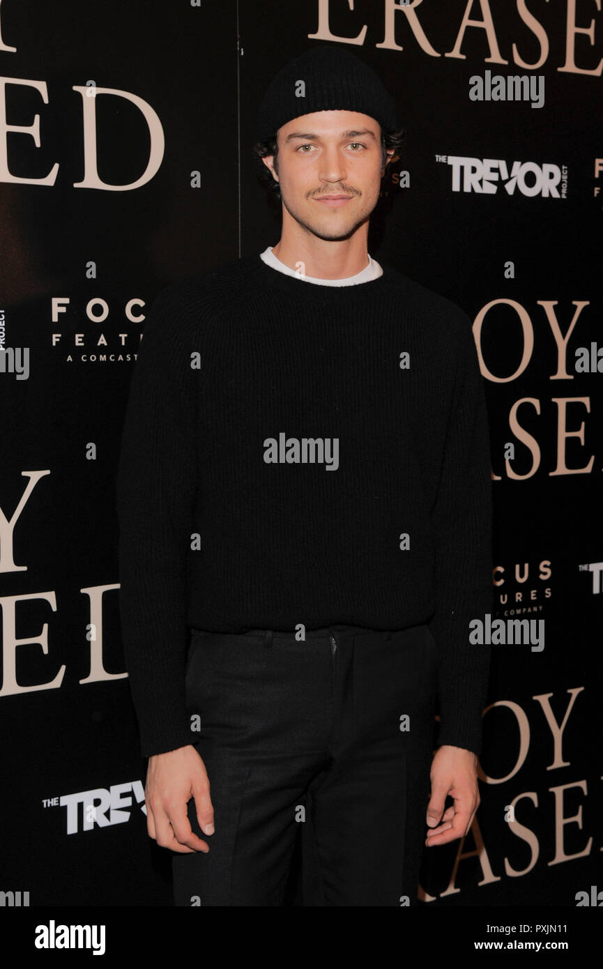 New York, USA. 22nd October, 2018. Model Miles McMillan attends the New ...