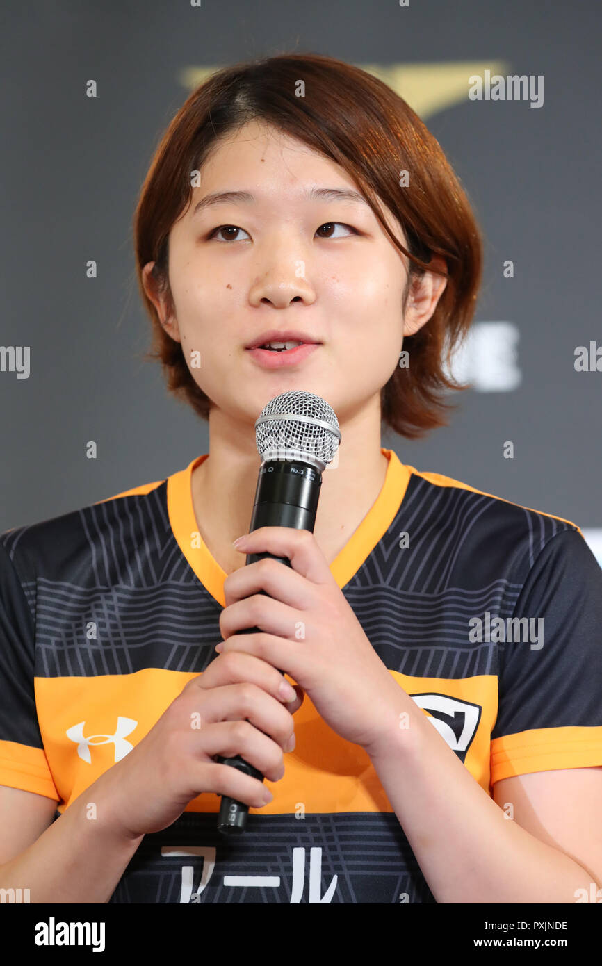 Minami Ando (TOP Nagoya), OCTOBOR 23, 2018 - Table Tennis : T League players and their chairman ...