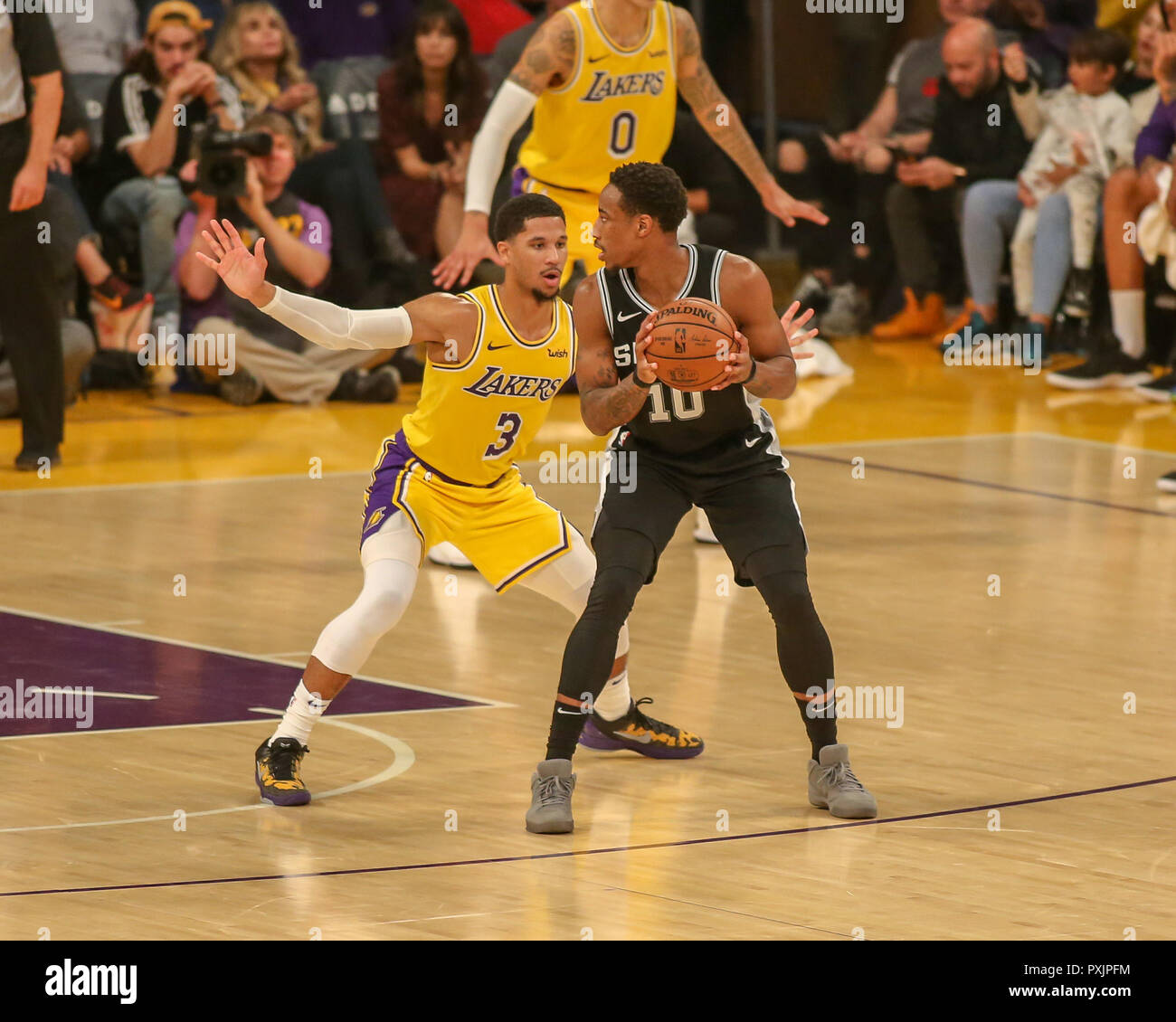 Los Angeles, CA, USA. 22nd Oct, 2018. San Antonio Spurs guard DeMar ...