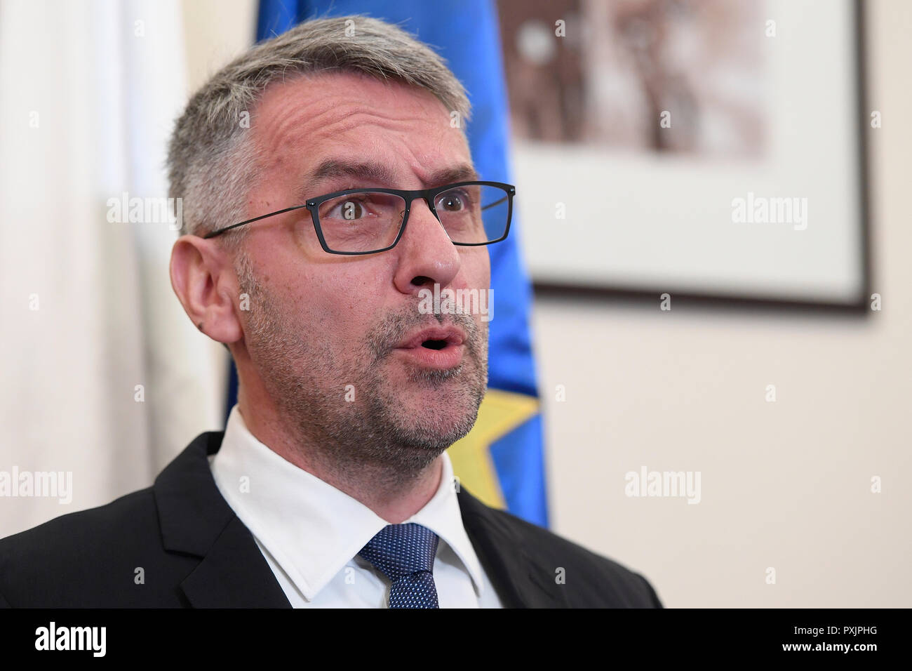 Prague, Czech Republic. 23rd Oct, 2018. The Czech soldier who died in ...
