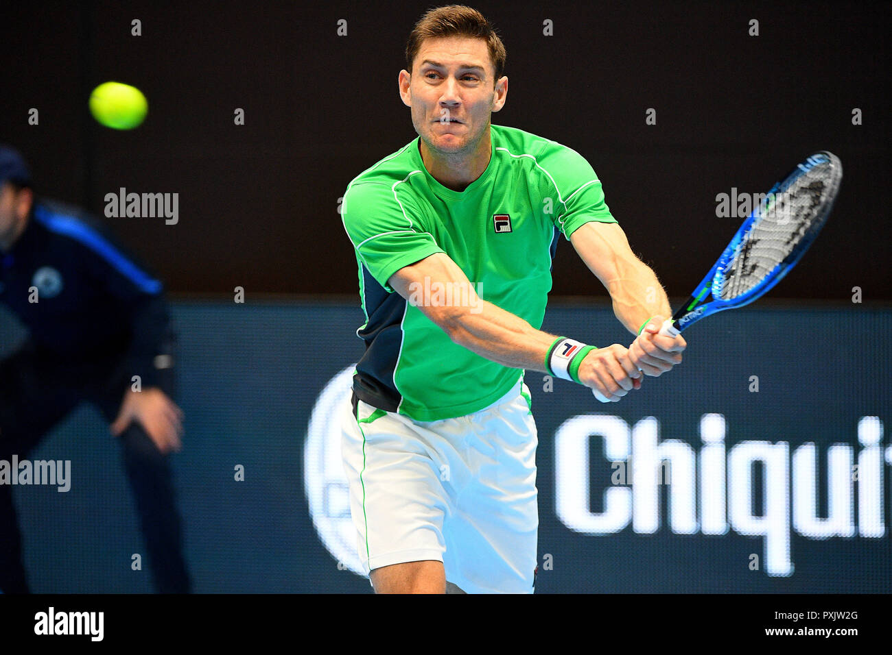 St Jakobshalle, Basel, Switzerland. 23rd Oct, 2018. ATP World Tour ...