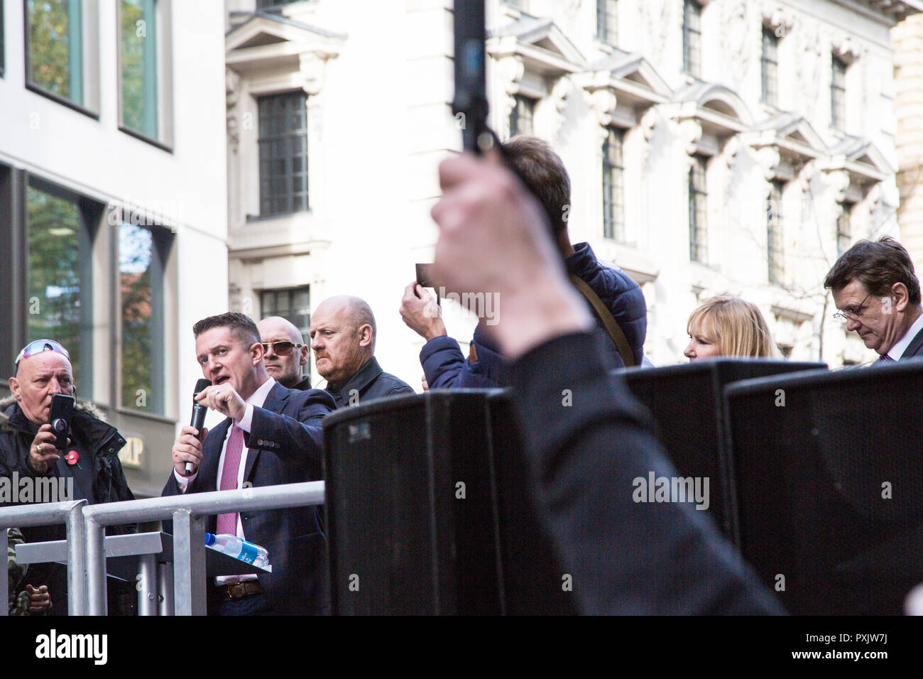 London UK 23 October 2018 Far-right figurehead Tommy Robinson, real ...