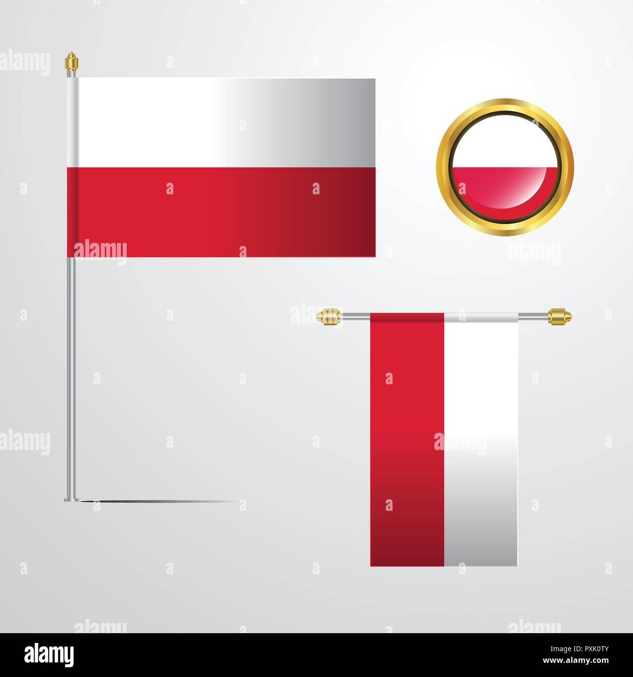 Vector flag pol Stock Vector Images - Alamy