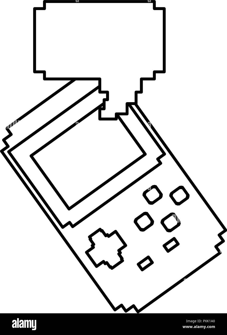 video game pad speech bubble vector illustration Stock Vector Image ...